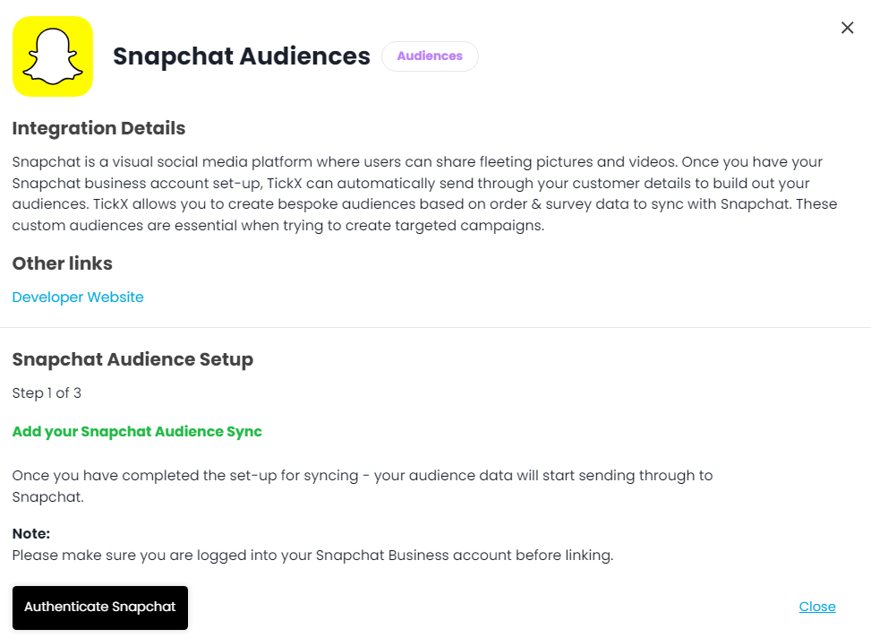 Snapchat Audience – TickX