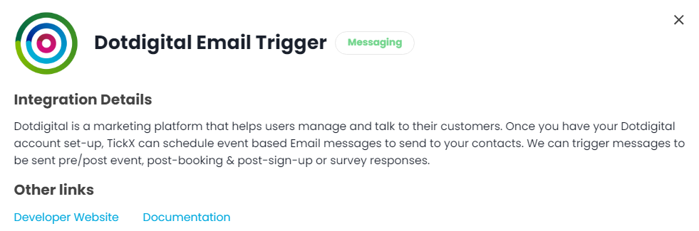 Dotdigital Email Trigger – TickX