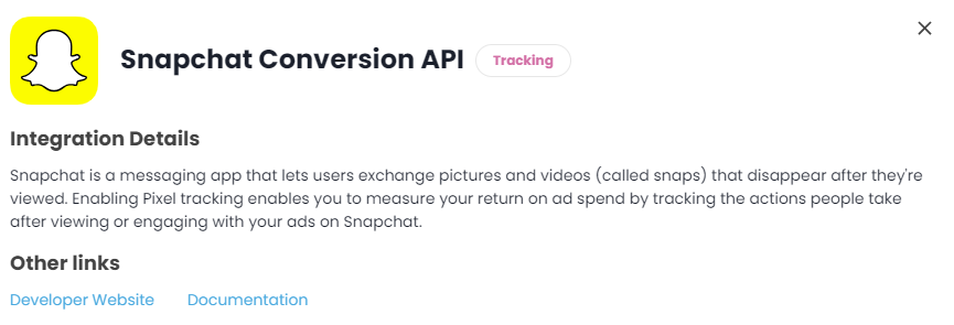 SnapChat Conversion API – TickX