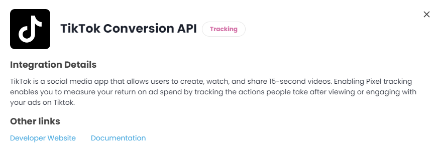 TikTok Conversion API – TickX