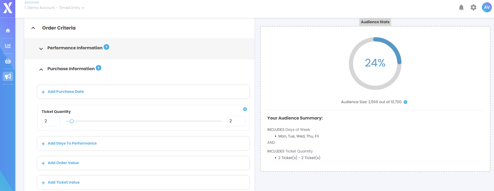 Using the TickX Audience Builder – TickX
