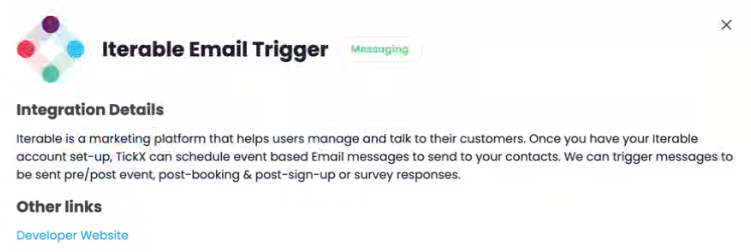 Iterable Email Trigger – TickX