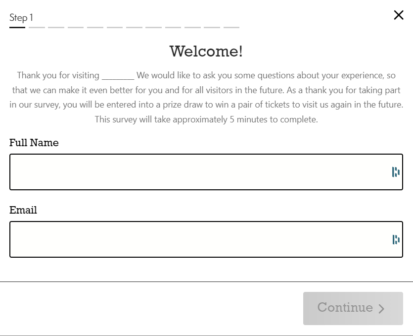 Post Visit Feedback Survey Flow – TickX