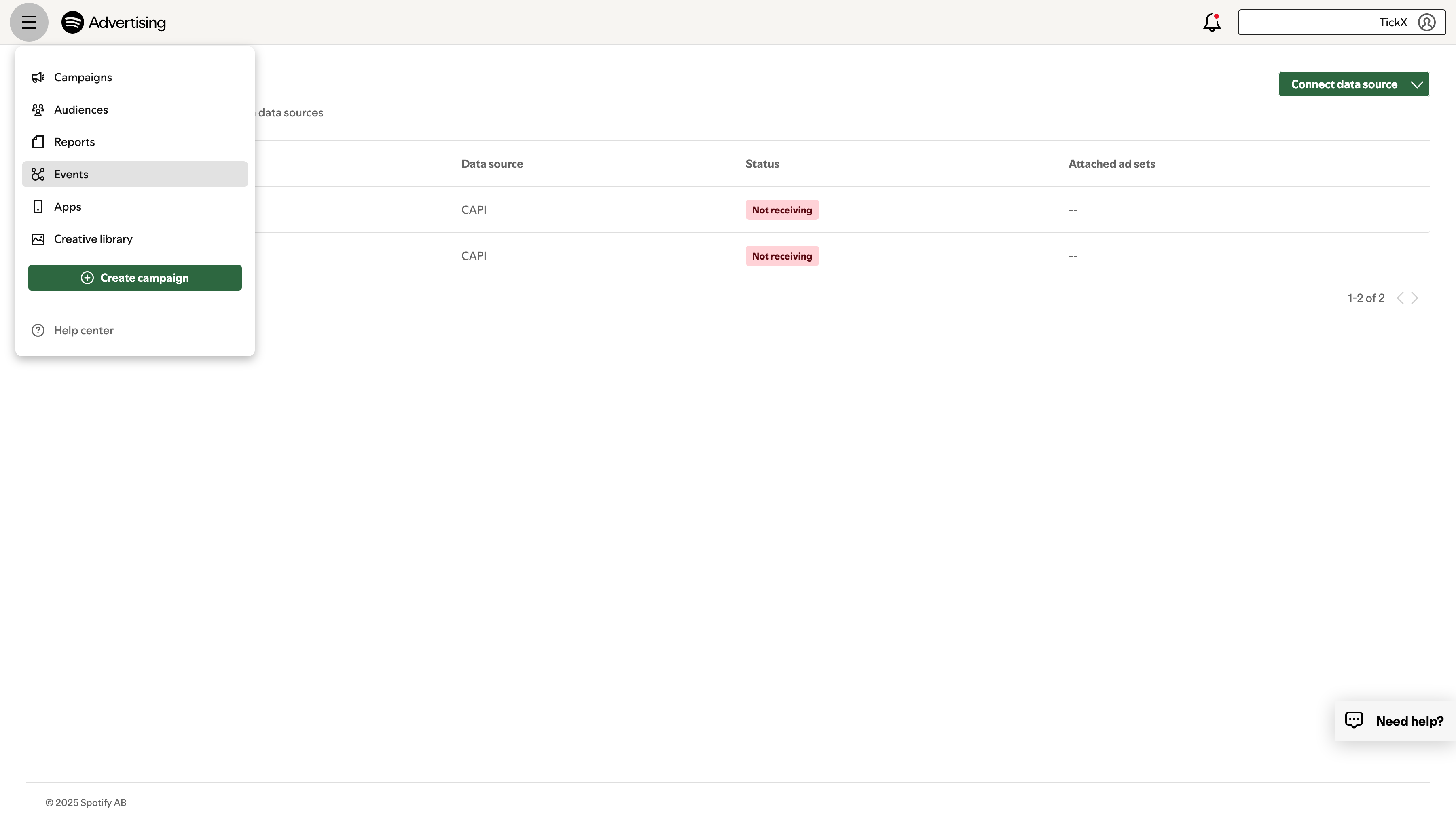 Spotify Conversion API – TickX